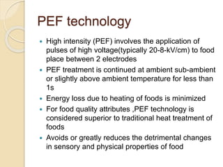 Pulsed electric field(pef) | PPTX | Chemistry | Science