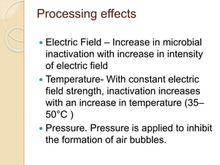 Pulsed electric field(pef) | PPTX | Chemistry | Science