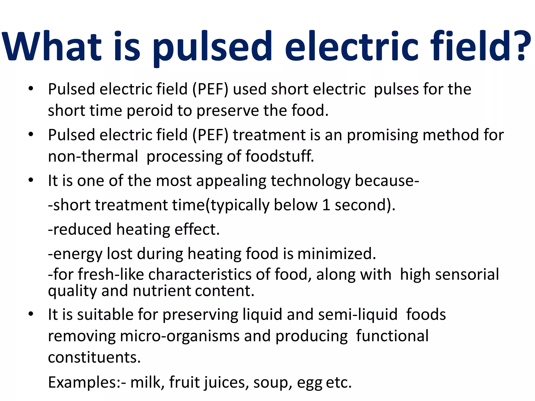Pulsed electric field ppt | PPTX