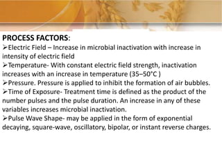 Pulsed Electric Field Processing of Food | PPTX