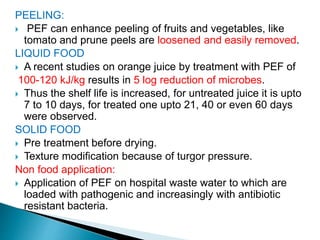 Pulsed electric field processing | PPTX