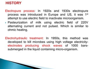 Pulsed electric field processing | PPTX