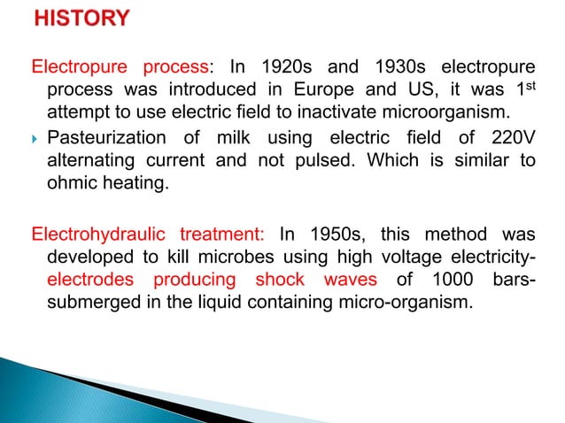 Pulsed electric field processing | PPTX