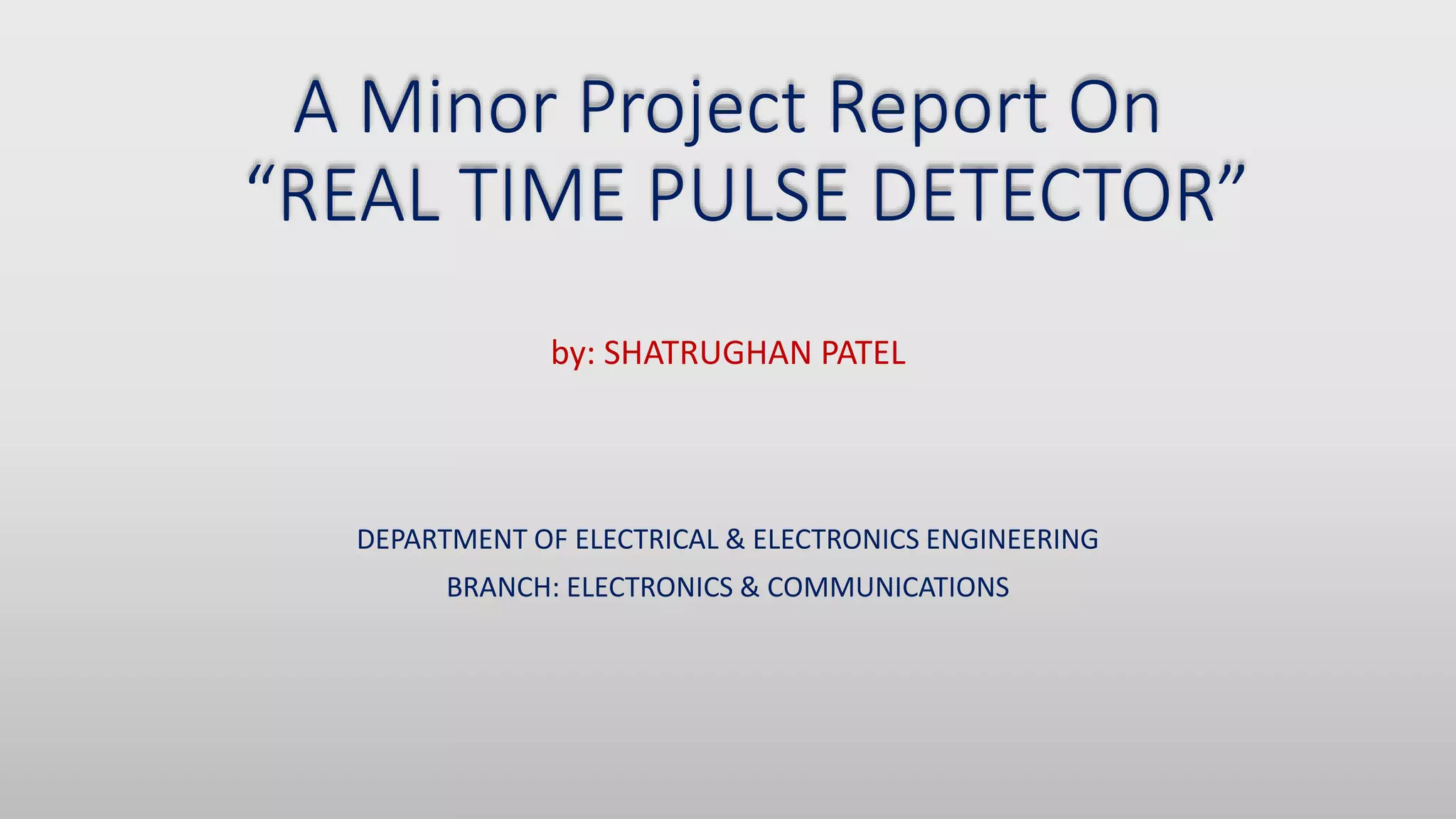 Pulse detector | PPTX