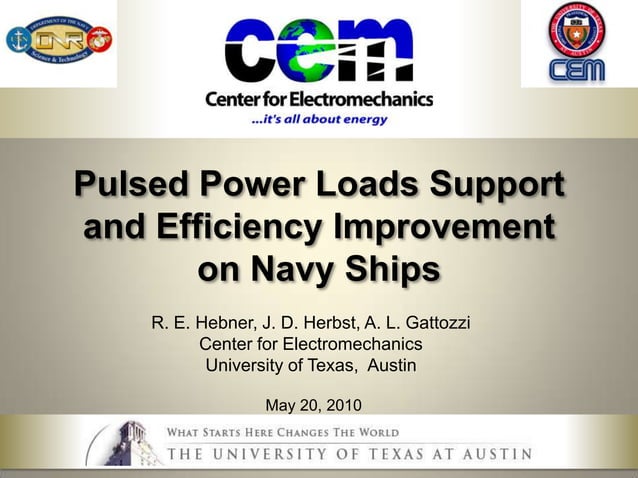 Pulsed Power Load Support - Hebner-Gattozzi - May 2010 | PPT