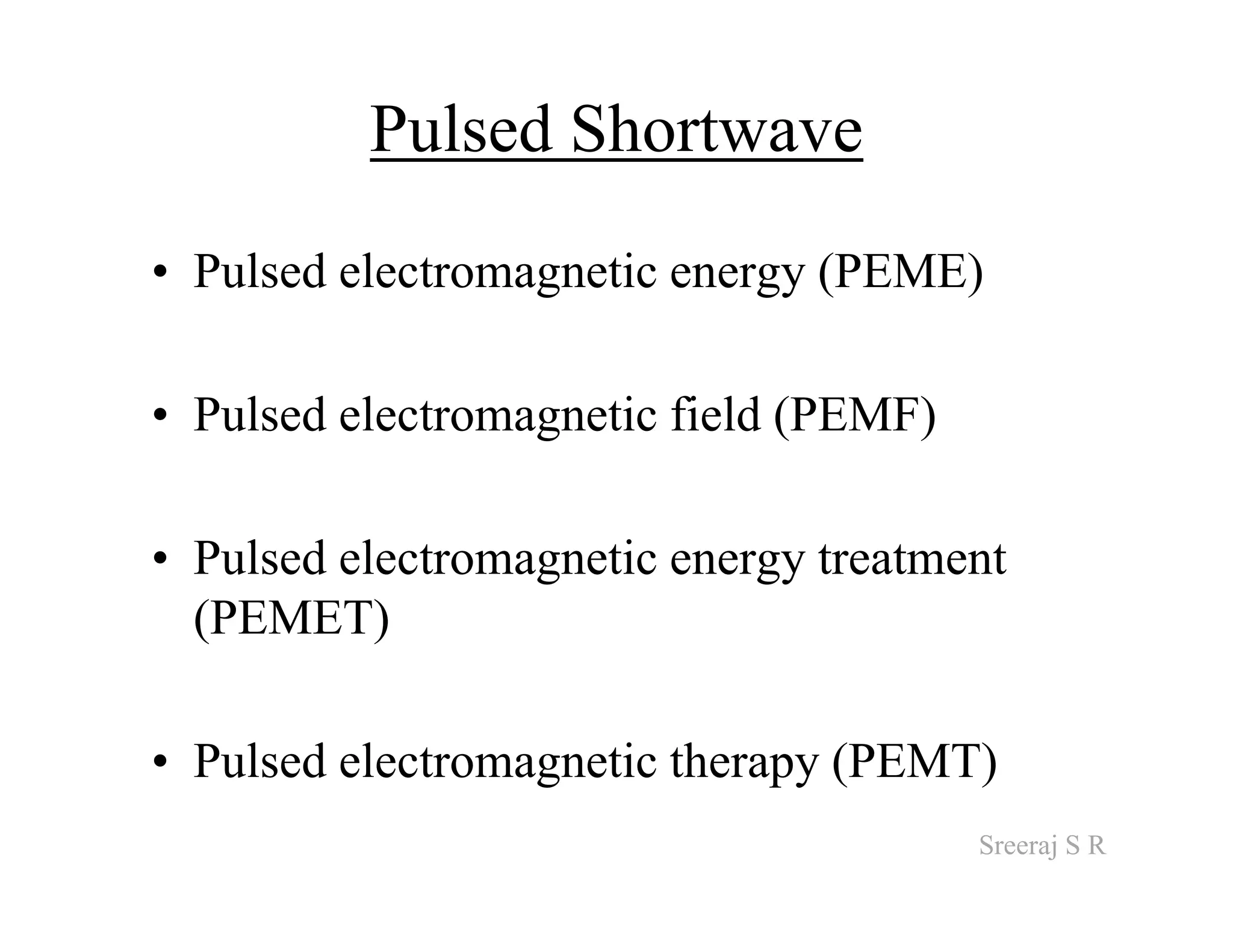 Pulsed shortwave | PDF