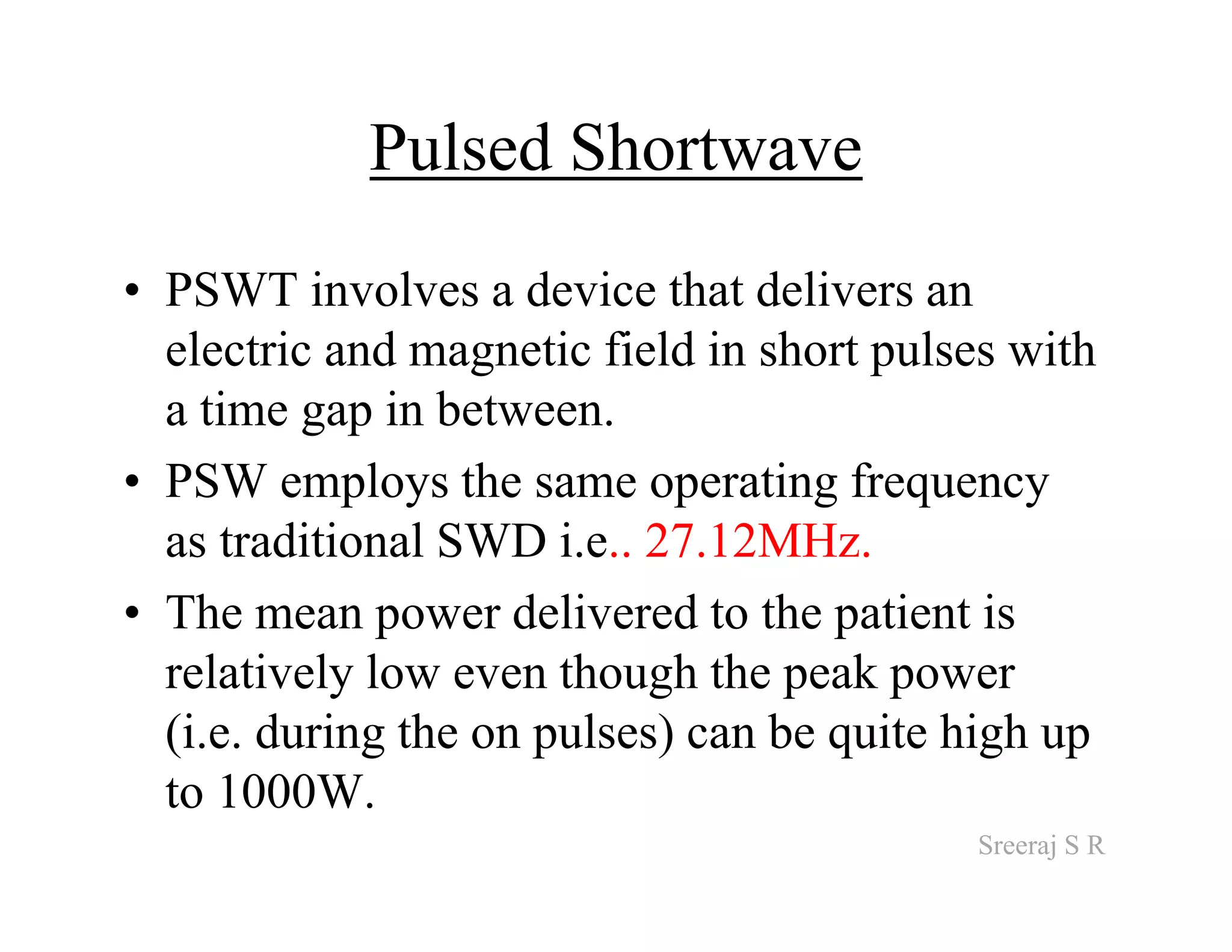 Pulsed shortwave | PDF