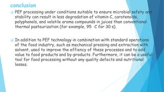 Pulse electric field processing technology | PPT