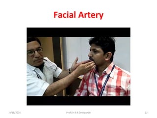 Pulse examination By Prof.Dr.Deshpande | PDF