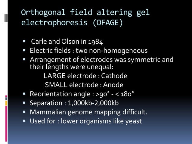 Pulse field gel electrophoresis(PFGE) | PPTX | Genetics | Science