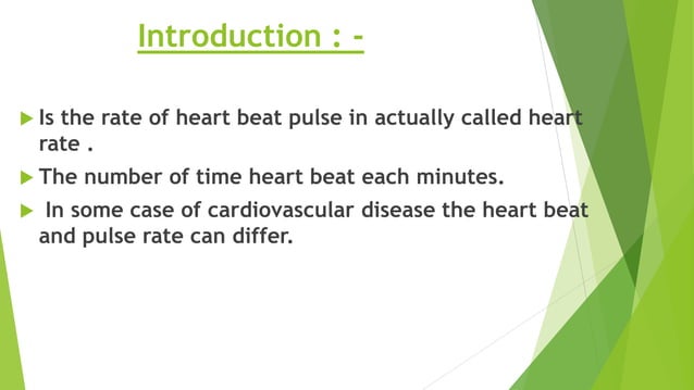 Pulse Introduction Definition Sites Of Pulse Factors Affecting Of