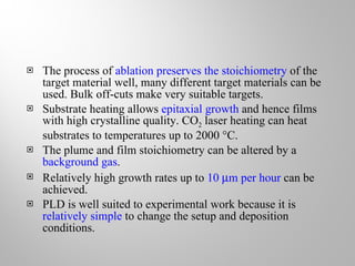 Pulse laser depostion of thin film | PPT