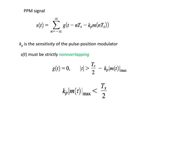 Pulse Modulation System Pam Pwm Ppm Pptx