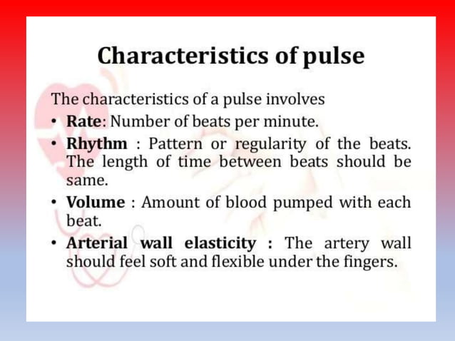 PULSE OR HEART RATE,TYPES OF PULSE ,FACTORS AFFECTING AND REGULATION .pptx | Heart and ...