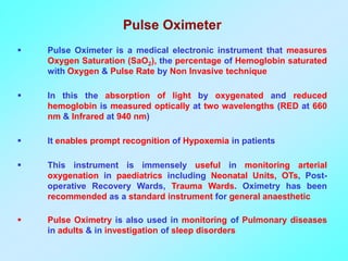 Pulse oximeter lecture | PPTX