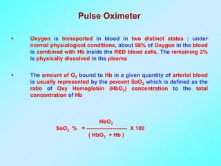 Pulse oximeter lecture | PPTX