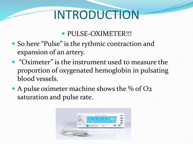 Pulse oximetry | PPT