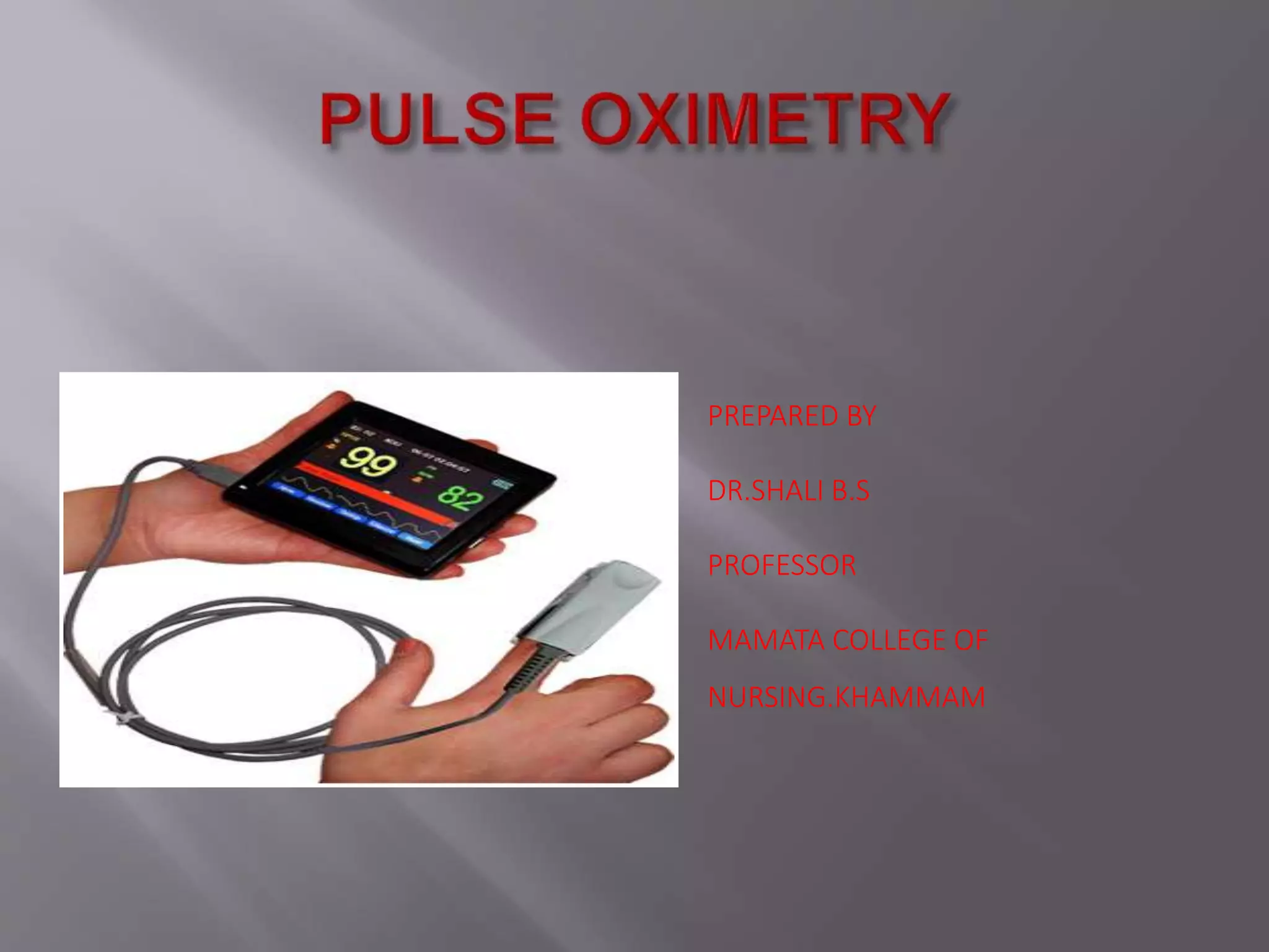 Pulse oximetry | PPTX