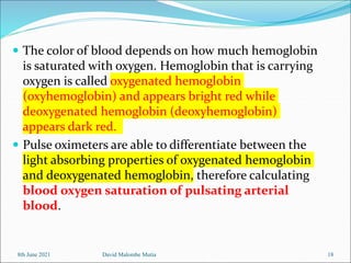Notes on the Pulse Oximetry in medical engineering | PPT