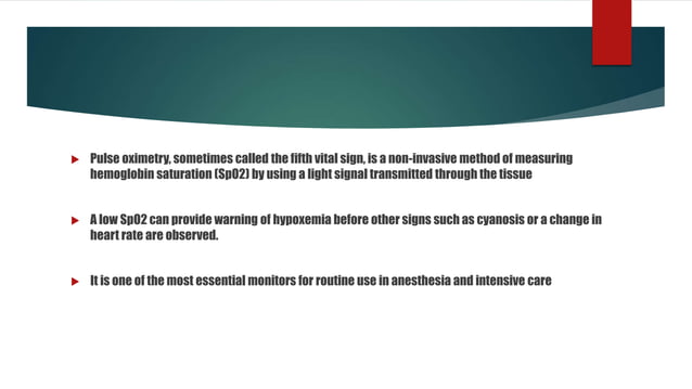 Pulse oximetry ppt | PPTX