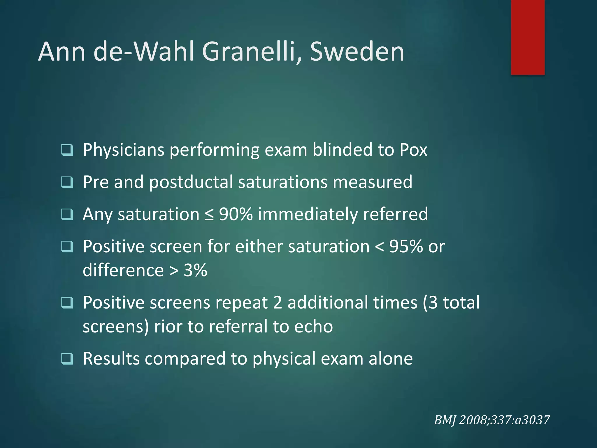 Pulse oximetry screening in newborns | PPTX