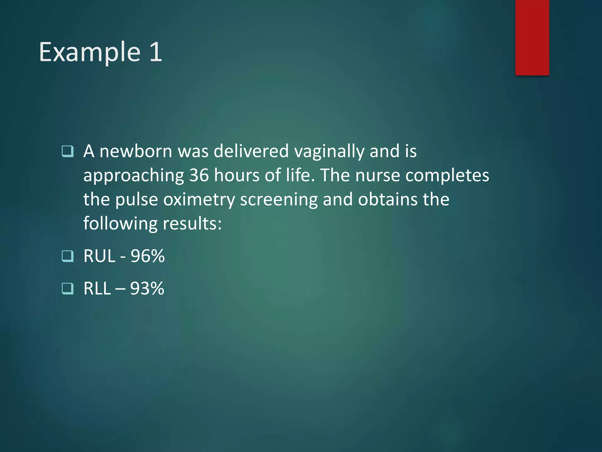 Pulse oximetry screening in newborns | PPTX