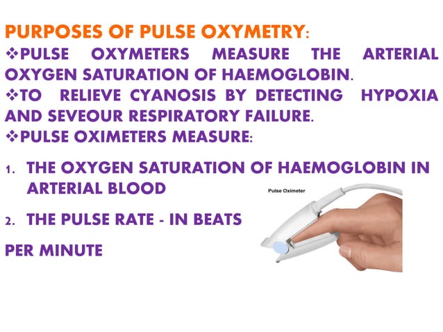 Pulse oxymetry | PPTX | First Aid | Injuries