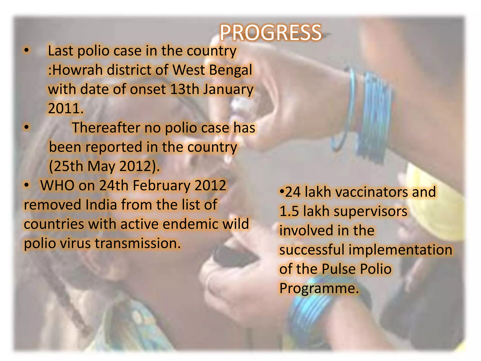 pulse polio immunization programme:an overview | PPTX