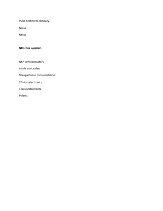Pulse technitrol company | DOCX