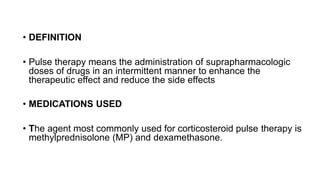 PULSE THERAPY IN DERMATOLOGY.pptx