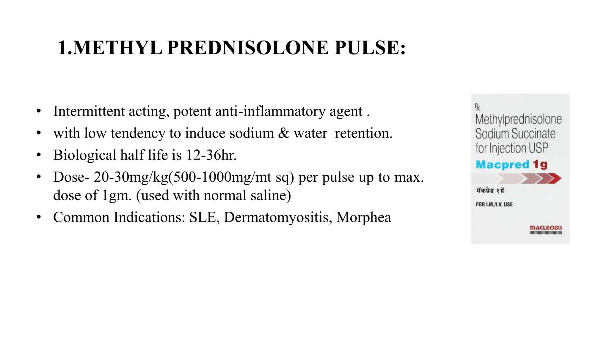 Pulse therapy in dermatology.various pulse, their indication and ...