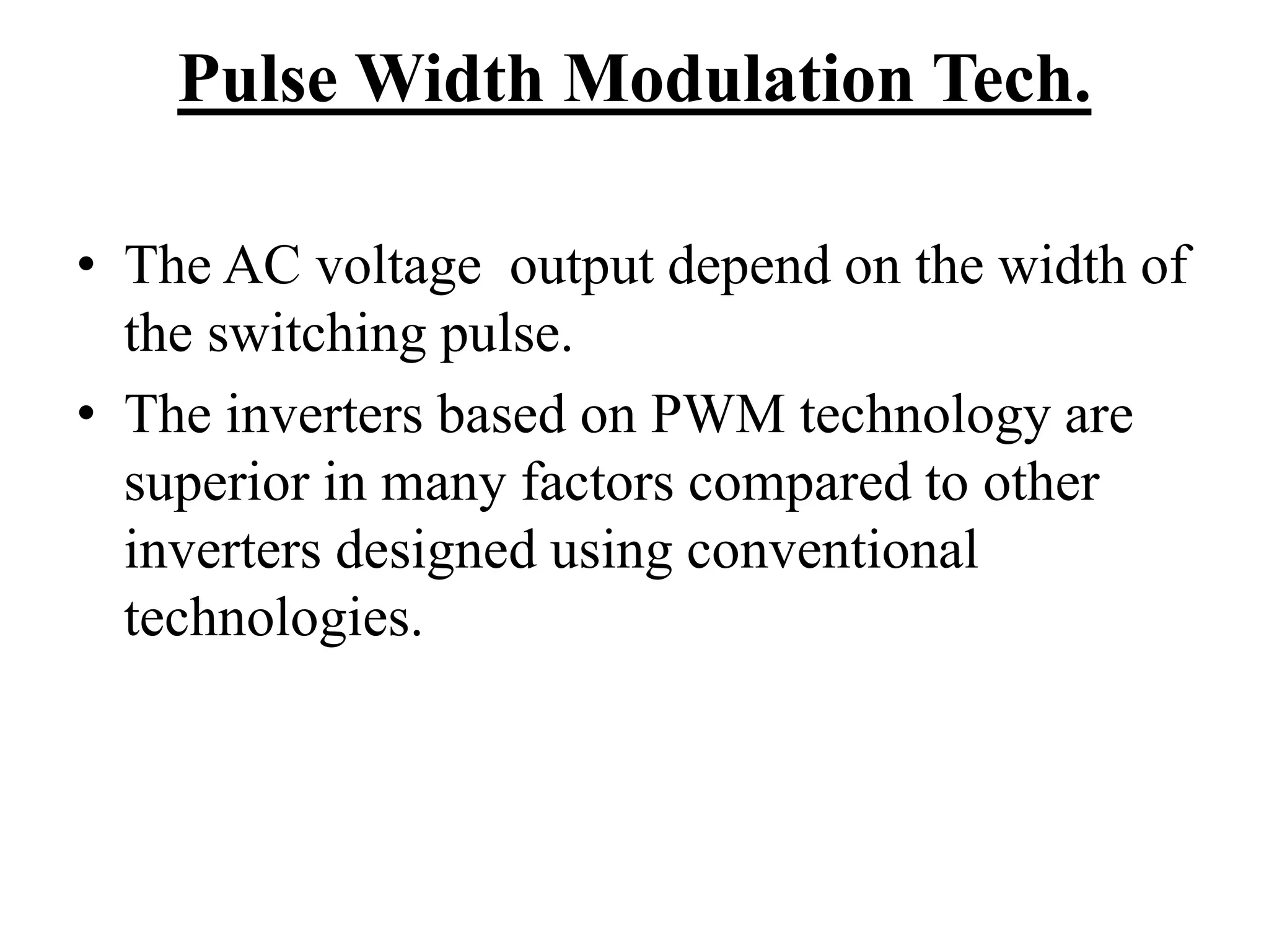 Pulse width modulated inverter | PPTX