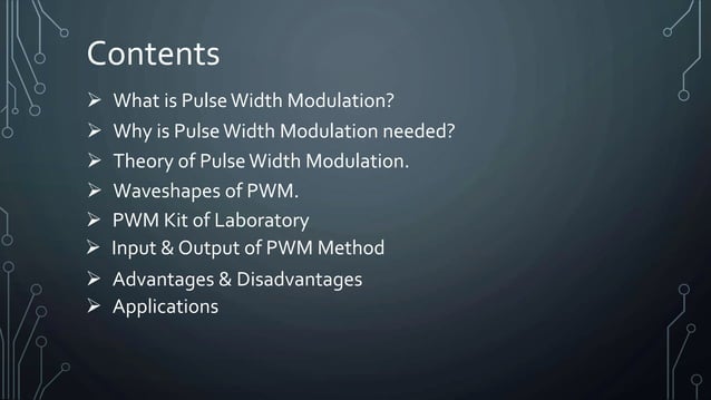 Pulse width modulation | PPTX