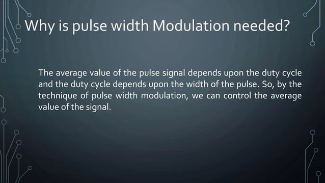 Pulse width modulation | PPTX