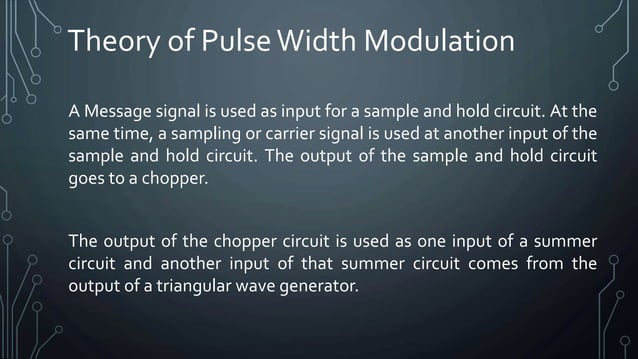 Pulse width modulation | PPTX