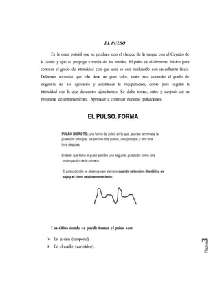 Pulso y test de aptitud física | DOCX