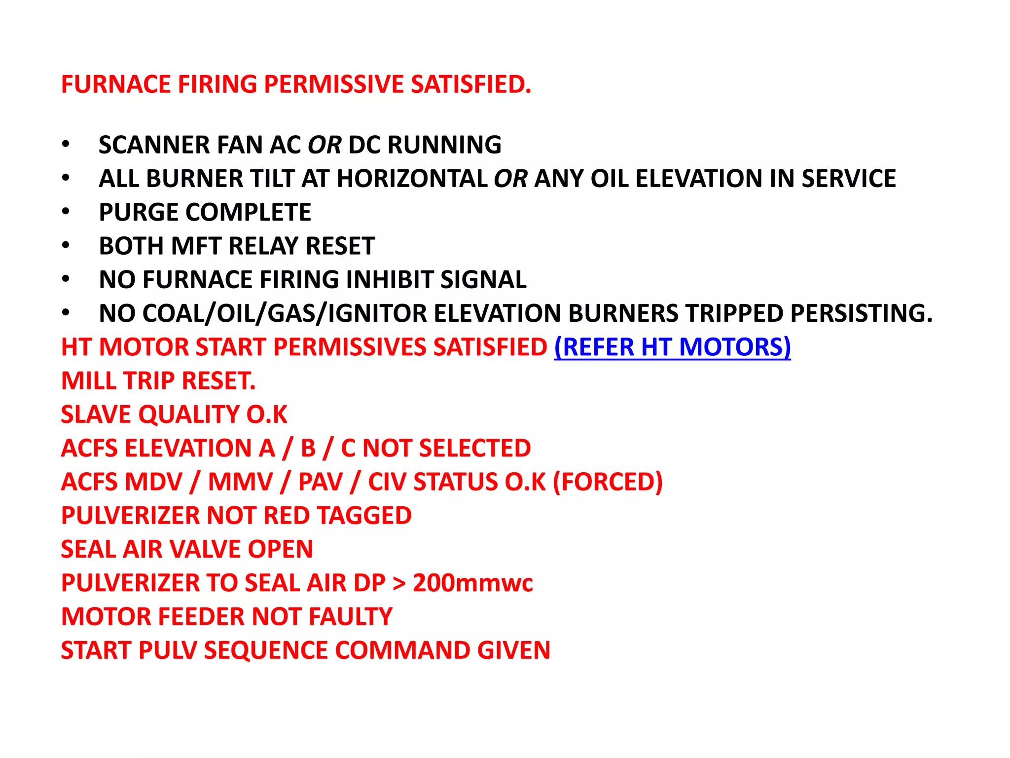 Pulverized coal fired boiler startup procedure | PPTX