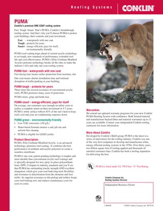 Puma Roof Coating | PDF