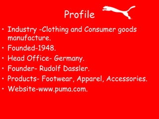 Puma | PPT | Business | Business and Finance