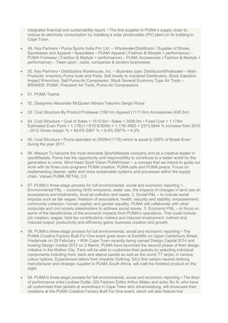 Puma analysis presentation transcript | PDF