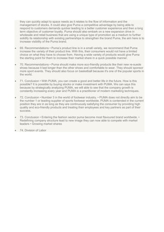 Puma analysis presentation transcript | PDF