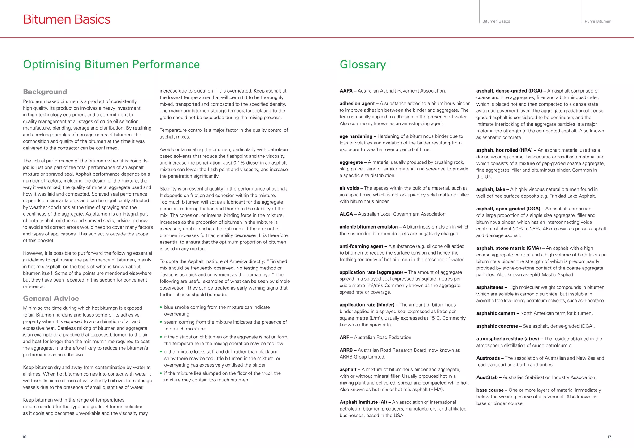 Puma Bitumen - Bitumen Basics | PDF