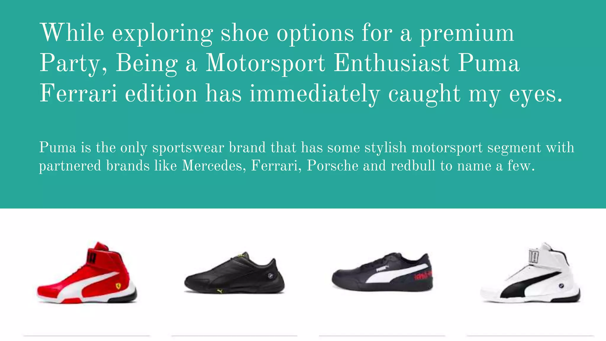 Puma Shoes PPT, Ferrari Edition | PPT