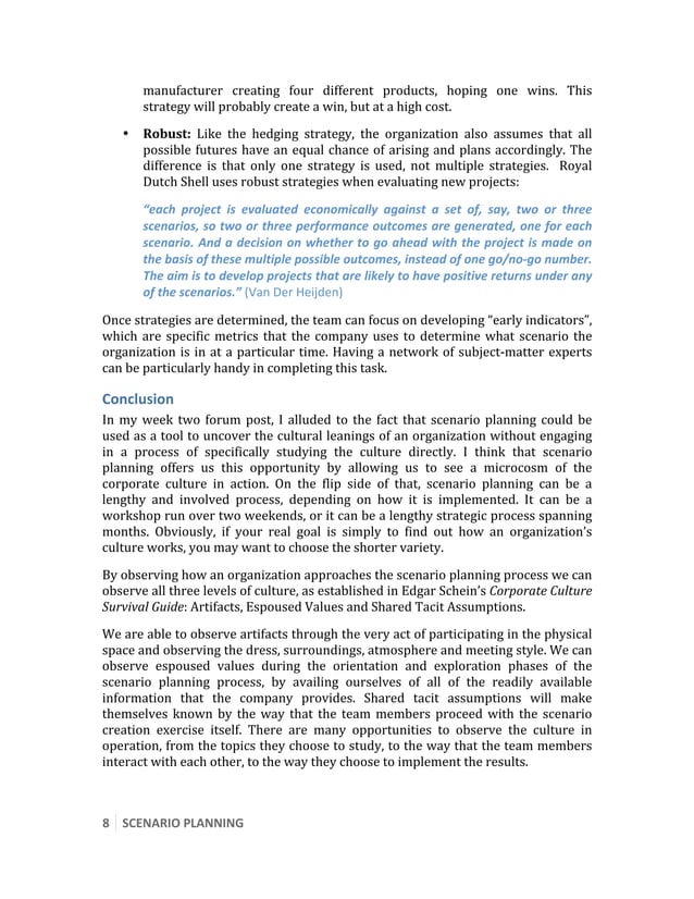 Scenario Planning An Introduction Pdf