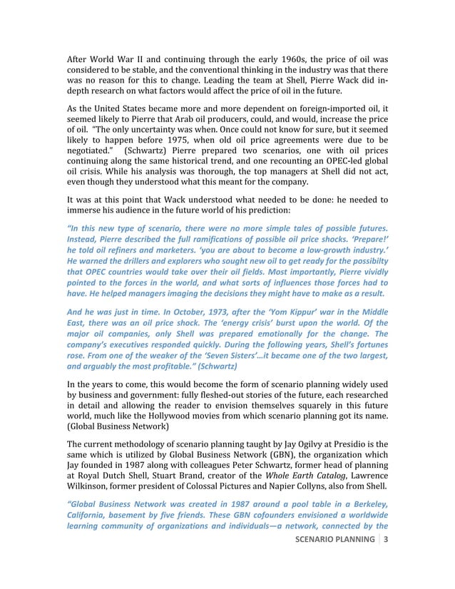Scenario Planning An Introduction Pdf