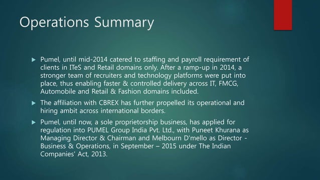 Pumel company profile | PPT