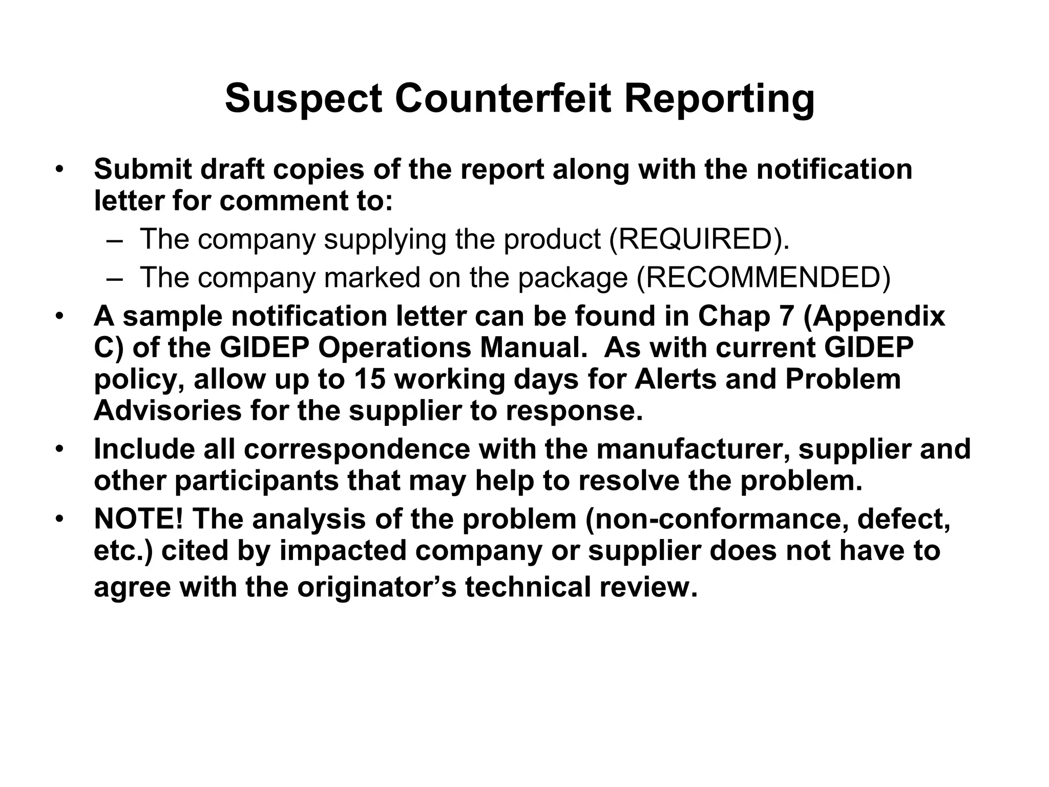 Mitigating Counterfeit Issues Through GIDEP- Pumford Karpen | PDF