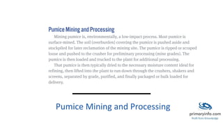 Pumice : Trade Technology Project Information | PDF