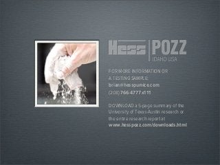 Pumice Pozz vs. Fly Ash as an SCM for Concrete | PDF