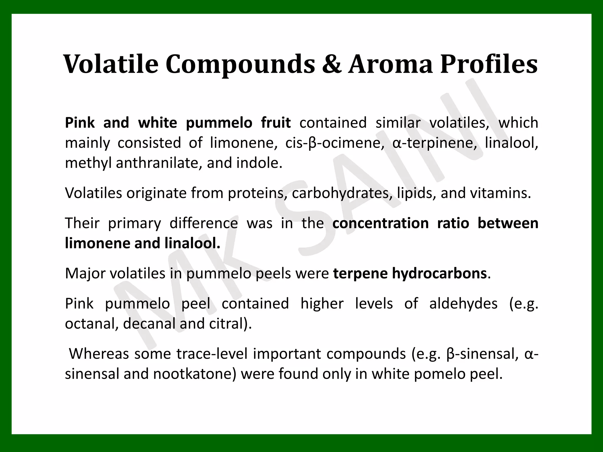Biochemical changes during post harvest storage of pummelo | PPTX